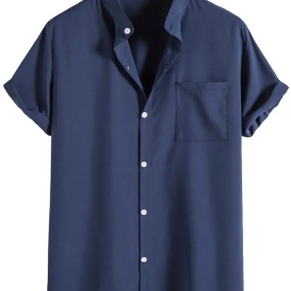 Shirts | Solid Blue Summer Shirt Fall Sale 5 Off Original | Poshmark